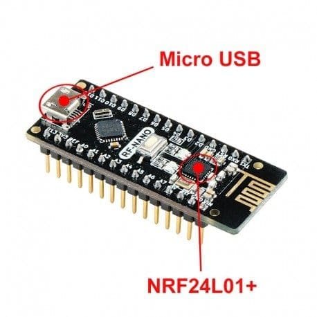 Arduino Nano RF V3.0 Con NRF24L01 - Electronica Cyber