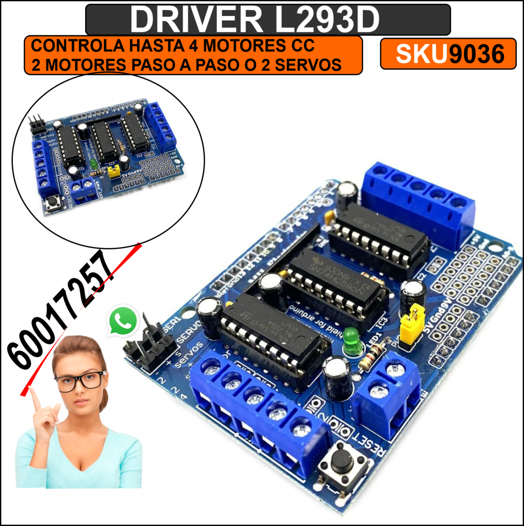 Driver L293D controlador de motor