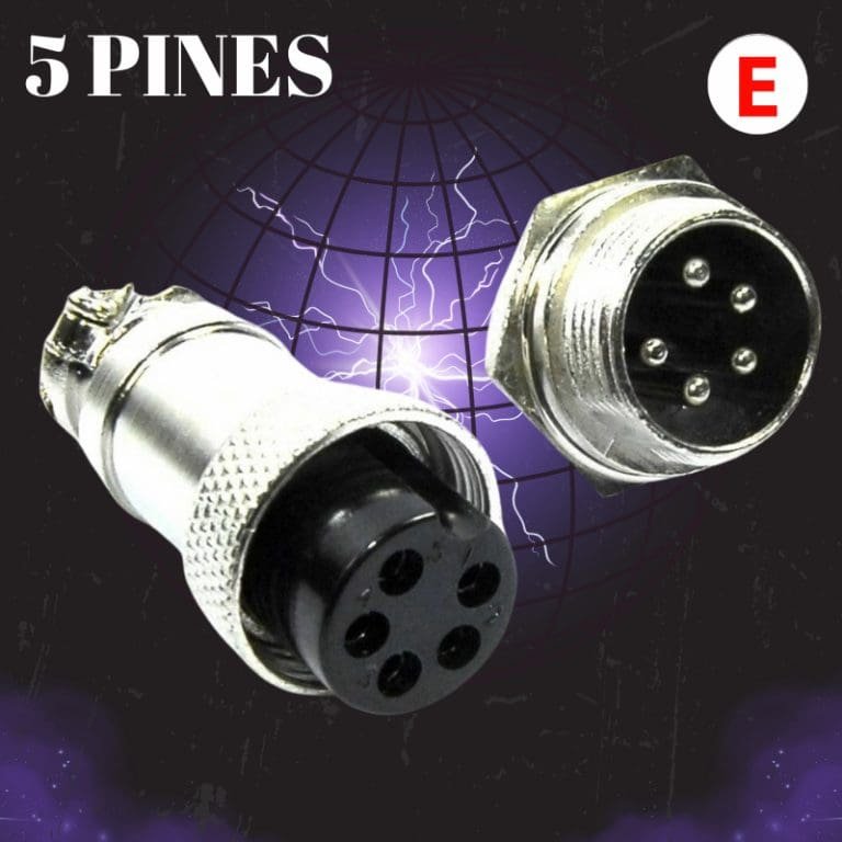 Conector 5 Pines GX16 16mm Macho Y Hembra Para Panel Enchufe Aviador ...