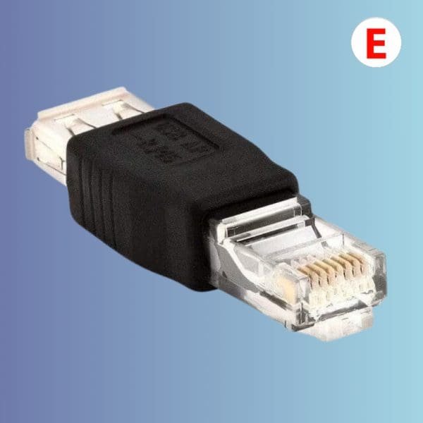 ADAPTADOR CONECTOR USB HEMBRA A MACHO ETHERNET TIPO ACOPLE DE USB A ...