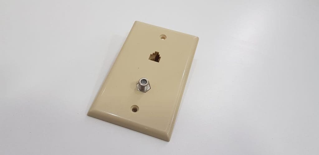 Placa Doble Telefono Y Coaxial F - Electronica Cyber