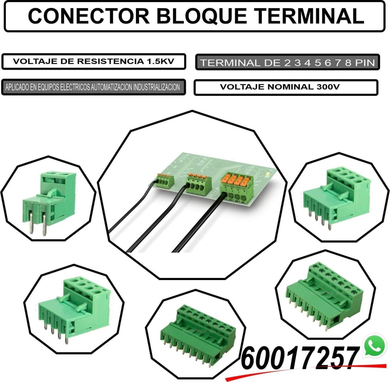 CONECTOR BLOQUE TERMINAL - Electronica Cyber