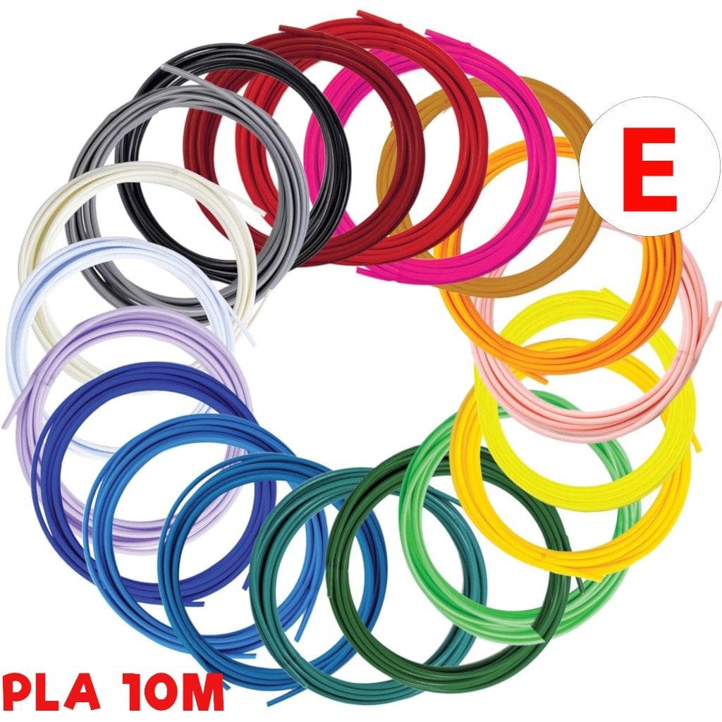 Filamento 3D PLA 1.75mm 10m 20 Colores - Electronica Cyber